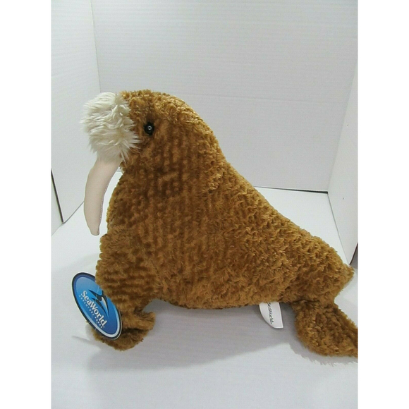 Toys | Seaworld Walrus Textured Plush Vinyl Tusks Realistic Stuffed ...